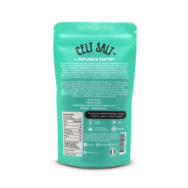 Celtic Sea Salt, Coarse Light Grey 1/2 lb(8oz) Resealable Bag – Taylor ...